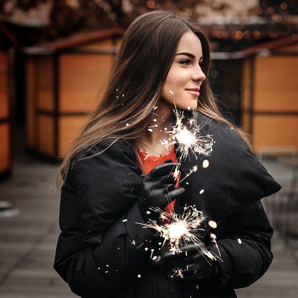 Sparkler Overlay, New Years Eve Spark Light Overlay, Bokeh Photoshop ...