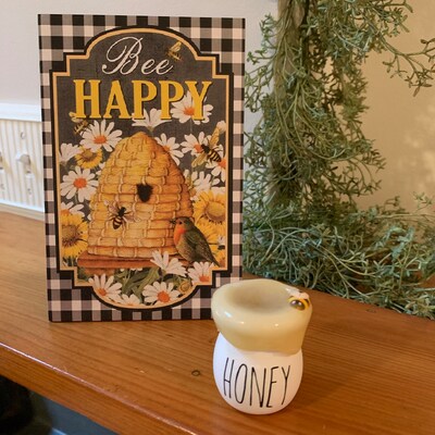 Fake Bee Hive Beehive Decor Bee Decor Mantle Decor Honey Bee Decor ...