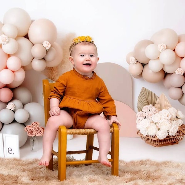 Daisy Balloon Digital Background, Cake Smash Digital Bg, Birthday ...