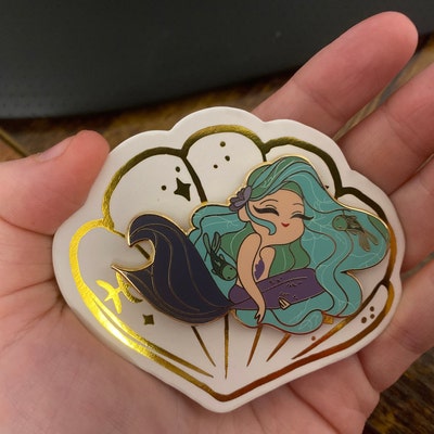 Zodiac Mermaid Pin Pisces - Etsy