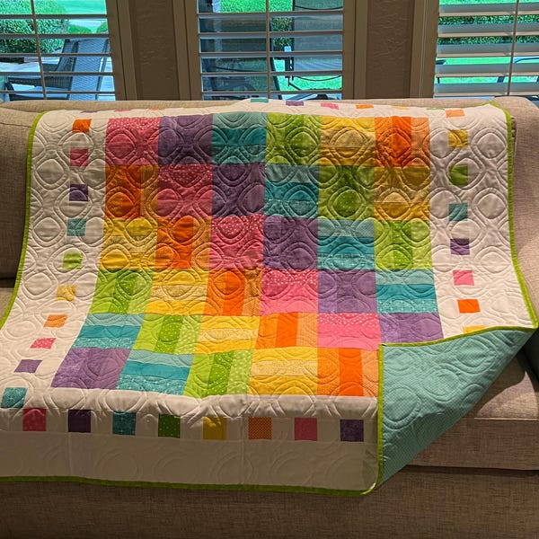 Bright Colors Baby Pre-cut Quilt Kit With Pattern and Fabric - Includes ...