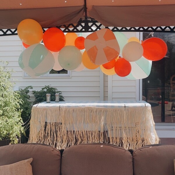 Beach Ball Balloon Arch - Beach Ball Birthday Decorations, Summer Pool ...
