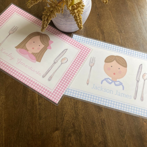 Personalized Heirloom Portrait Placemat Watercolor Faces - Etsy