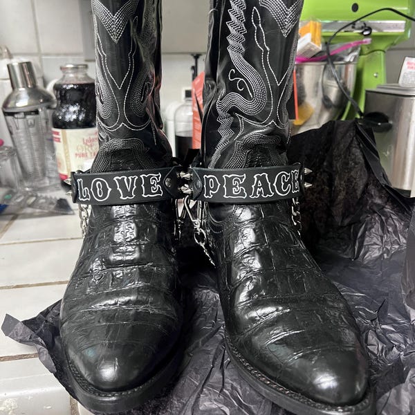 CUSTOMIZABLE - Custom Leather Boot Harness Set - Etsy