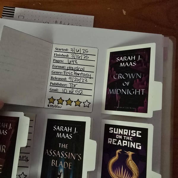 Reading Journal Mini Book Review File Folders - Print - Etsy