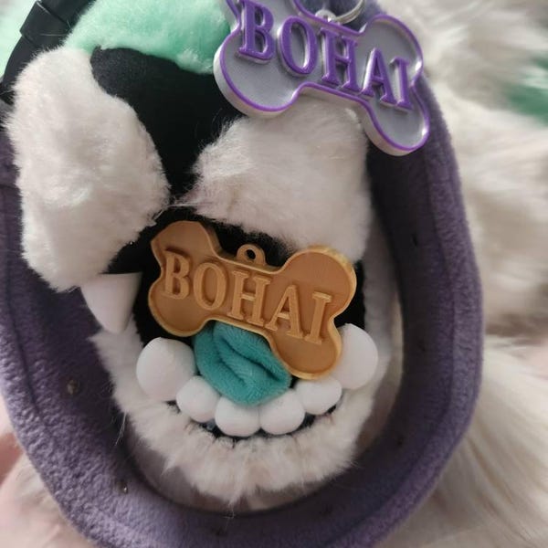 3D Printed Tag | Fursuit Tag | Custom Tag | Name Tag | Bone Tag ...