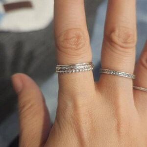 Stacking Ring Solid 925 Sterling Silver Various Textures You Choose One ...