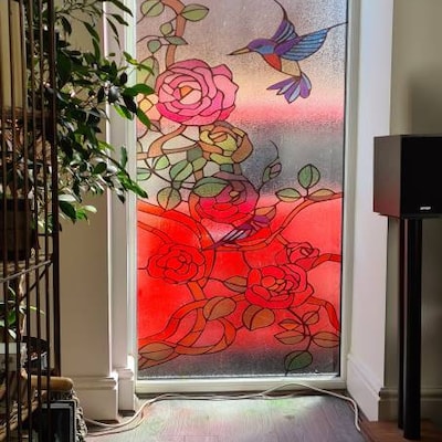 Custom Size Window Film Stained Glass Decorative Window Sticker Privacy ...