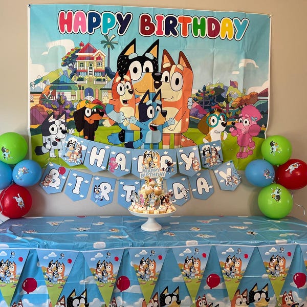 Bluey Birthday Decorations, Party Decorations, Party Supplies, Balloons ...