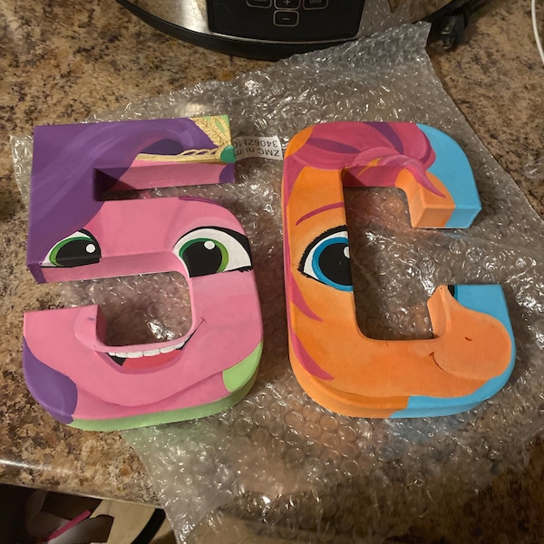 My Little Pony Inspired Name Letters/my Little Pony Party Decorations ...