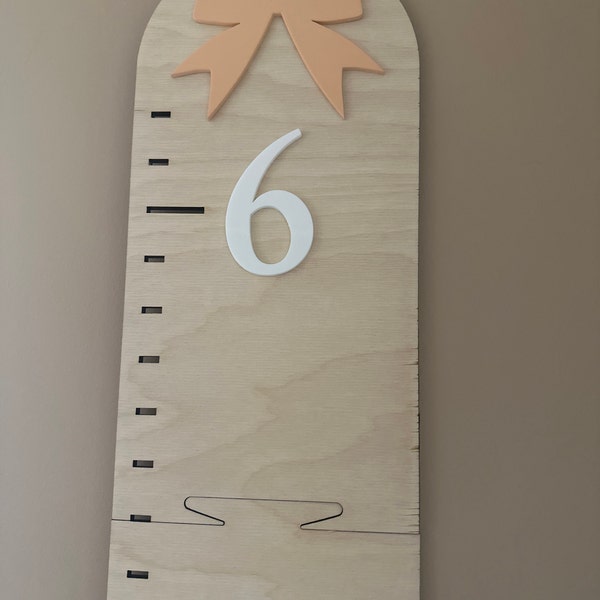 Arched Growth Chart Ruler 3D | Playroom Decor | Wood Growth Chart | 1st ...
