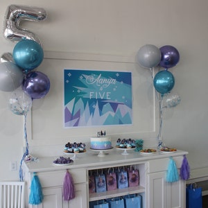 Modern Frozen Birthday Party Invitation, Ice Castle Frozen Party ...