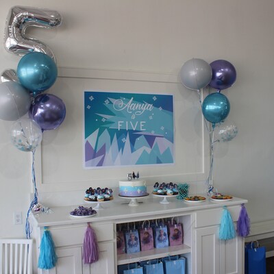 Modern Frozen Birthday Party Invitation, Ice Castle Frozen Party ...