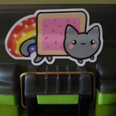 Nyan Cat Meme Vinyl Sticker, Meme Sticker, Water Bottle Stickers ...