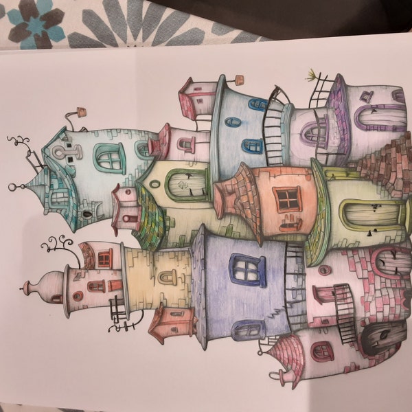 Doodle House Coloring Pages Printable Unique Architectural Coloring ...