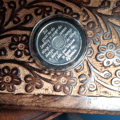 One Day at A Time Alcoholics Anonymous AA Chip Holder Wood Bookmark God ...