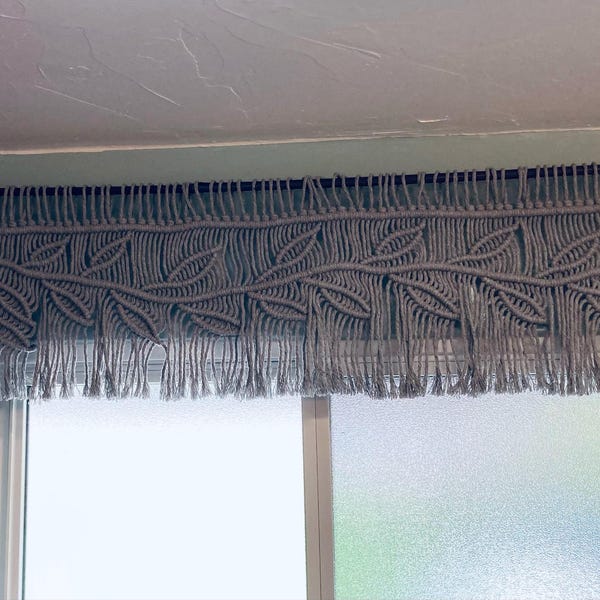 Macrame Window Valance, Wall Hanging, Bead Curtain - Etsy