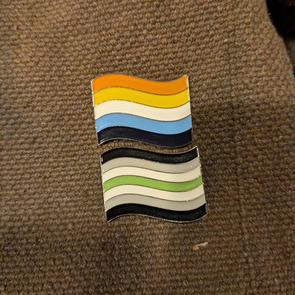 Aro Ace Spectrum Pride Flag Enamel Pins | Soft Enamel Lapel Pins ...