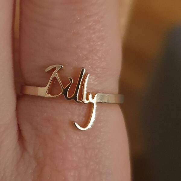 Actual Signature Ring, Memorial Ring, Handwriting Ring, Custom Writing ...