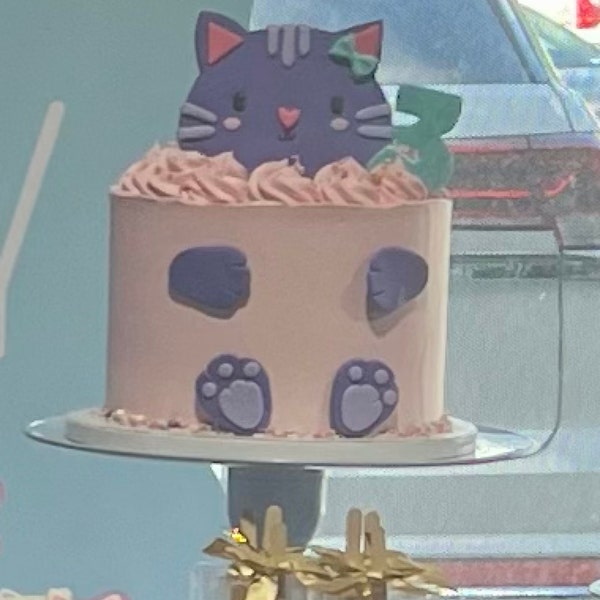 Cat Cake Topper Cat Party Kitty Cake Topper Cat Lover Cat Cake Decor ...