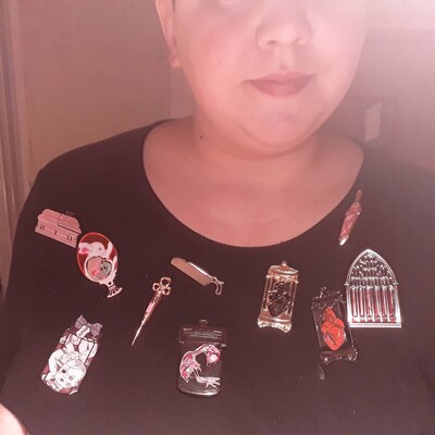 Dead Inside Casket Moving Enamel Pin Cemetery Funeral Mortuary Science ...