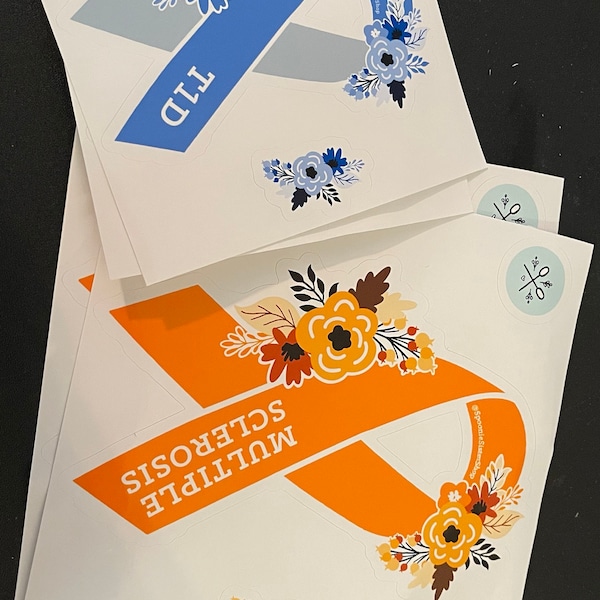 Multiple Sclerosis Sticker, MS Awareness Sticker, Orange Awareness ...