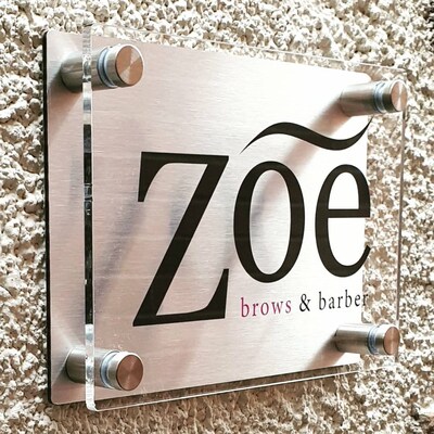 Acrylic Business Plaque Sign With Aluminium Back Panel - Etsy UK