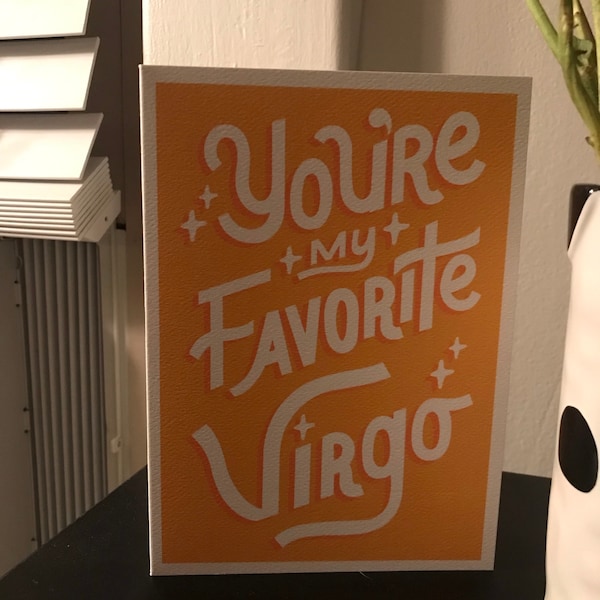 Virgo Zodiac Card | Greeting Card | You're My Favorite Virgo | Zodiac ...