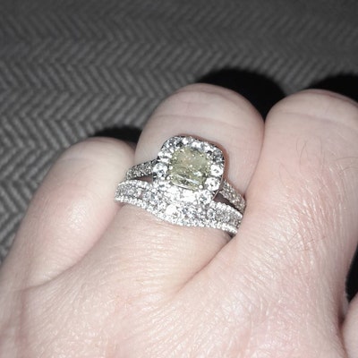 Diamond Band Enhancer Ring, White Gold Over Guard Band, Anniversary ...