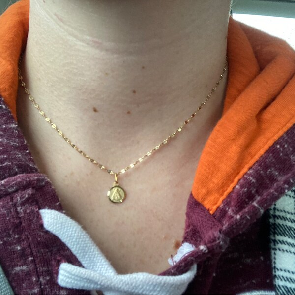 14 Kt Solid Gold Miraculous Medals Pendant /medalla Virgen La ...