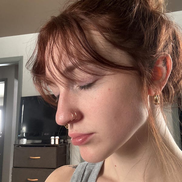 14k Gold Filled Double Hoop Nose Ring | Double Nose Ring Hoop | Small ...