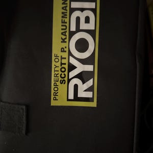 13x Ryobi Personalised Tool Stickers. Quality Vinyl, Waterproof ...