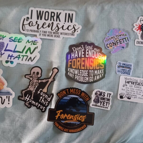 Forensic - Identification - Police 6 Pack of Stickers! - Etsy
