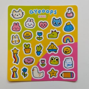 Cute Animals Stickers Waterproof Matte Vinyl Laminated, Diecut Sticker ...