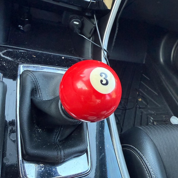 Billiard Pool Ball Shift Knob Threaded Gear Shifter Shifting Exact Fit ...