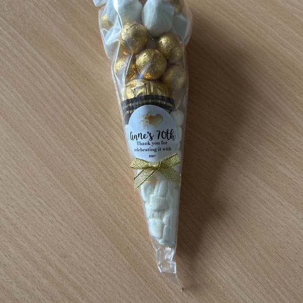 Luxury Lindor / Ferrero Rocher Gold, Silver, Pink or Blue Sweet Cone ...