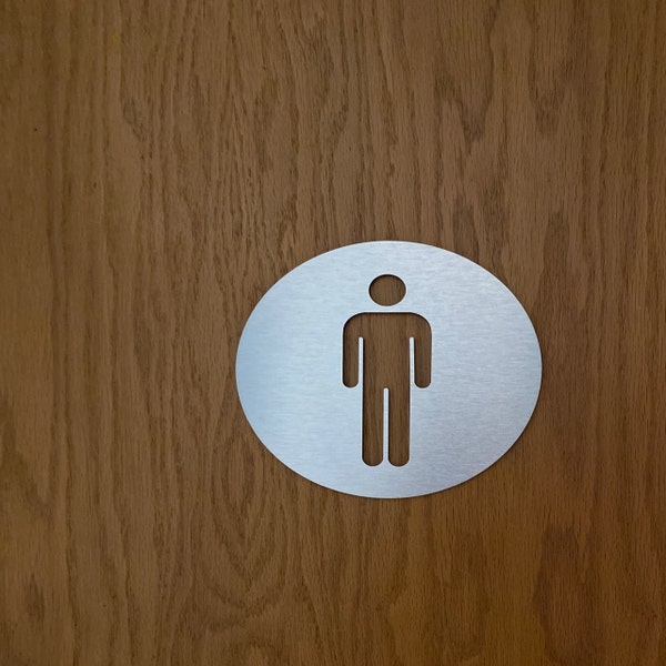 Female Restroom Door Sign. Metal Bathroom Sign. Women's Toilet. Modern ...