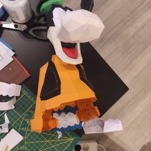 Papercraft Goofy Template, DIY PDF, FDX, Low Poly, Origami, Pepakura ...