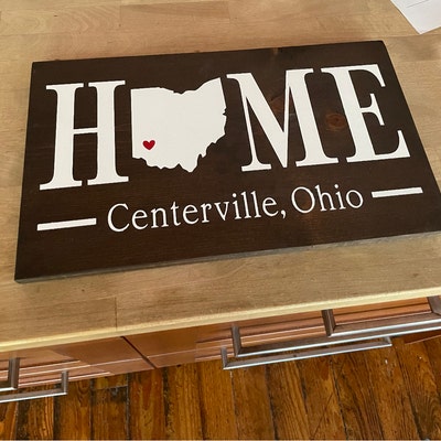 New Hampshire NH State HOME Sign Customized With Town Name 2 Sizes ...