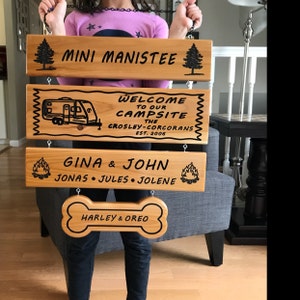 3 Piece Custom Wood Sign Personalized Camping Signs Personalized RV ...
