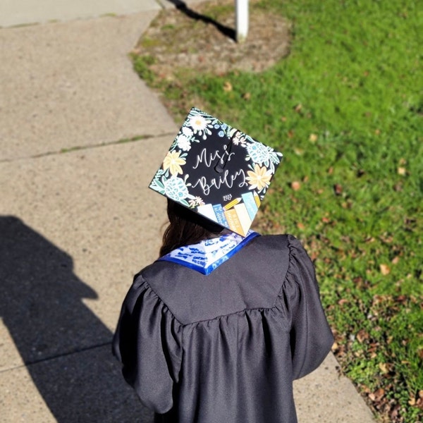 Teacher Graduation Cap, Graduation Cap Topper, Graduation Cap for ...