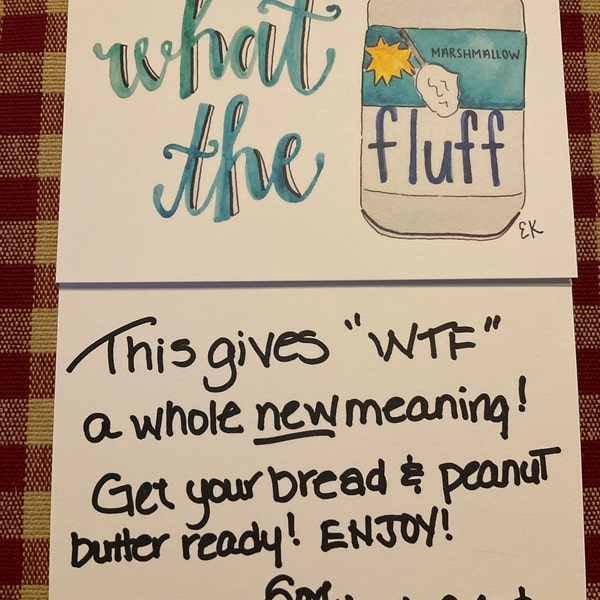 Eileen Graphics What the Fluff Greeting Card • Made in Newport, RI ...