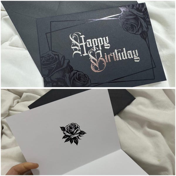 Nu Metal Birthday Card | Last Resort Emo Lyric Greeting | Glossy Black ...