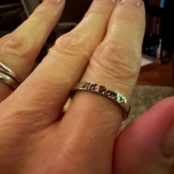 Scripture Ring, Bible Verse Ring, Cross Ring, Faith Ring, Skinny ...