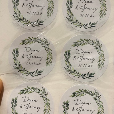 Customised Round Stickers for Favors Personalised Wedding Stickers ...