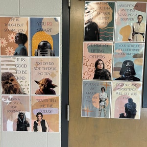 Star Wars Motivational Classroom Posters (12), Retro Boho, Digital ...