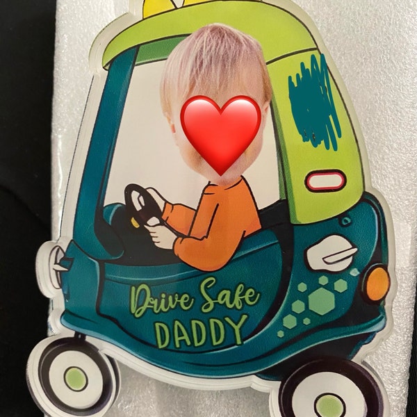 Personalized Drive Safe Daddy Car Visor Clip, Custom Photo Car Visor ...