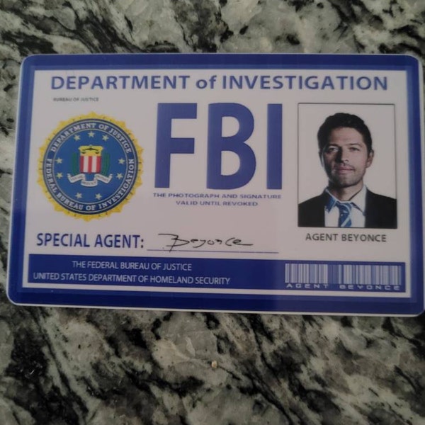 Supernatural FBI Prob ID Badge With Bobby Singer AKA Agent Willis - Etsy