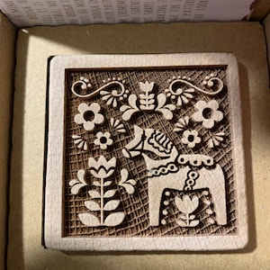 No. R103 BOHO-CHIC STYLE 3, Rolling Pin, Embossed Rolling Pin, Engraved ...