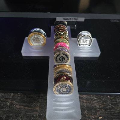 Sobriety Gift, Gift for Sponsor Sponsee, AA Chip Holder Tray, AA Coin ...